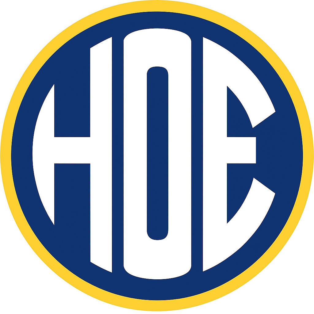 HOE Sticker (Happiness Over Everything) – Strange Brew Coffeehouse